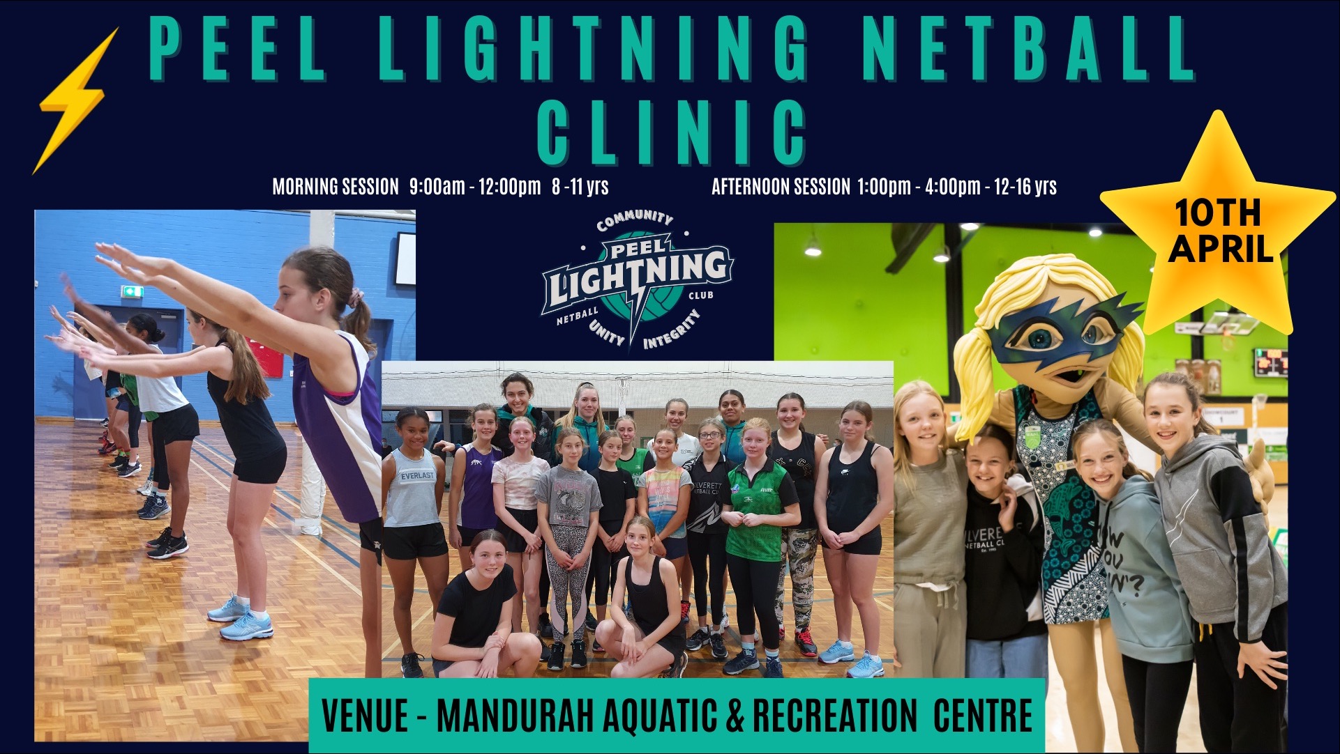 Peel Lightning School Holiday Clinic – Peel Lightning Netball Club