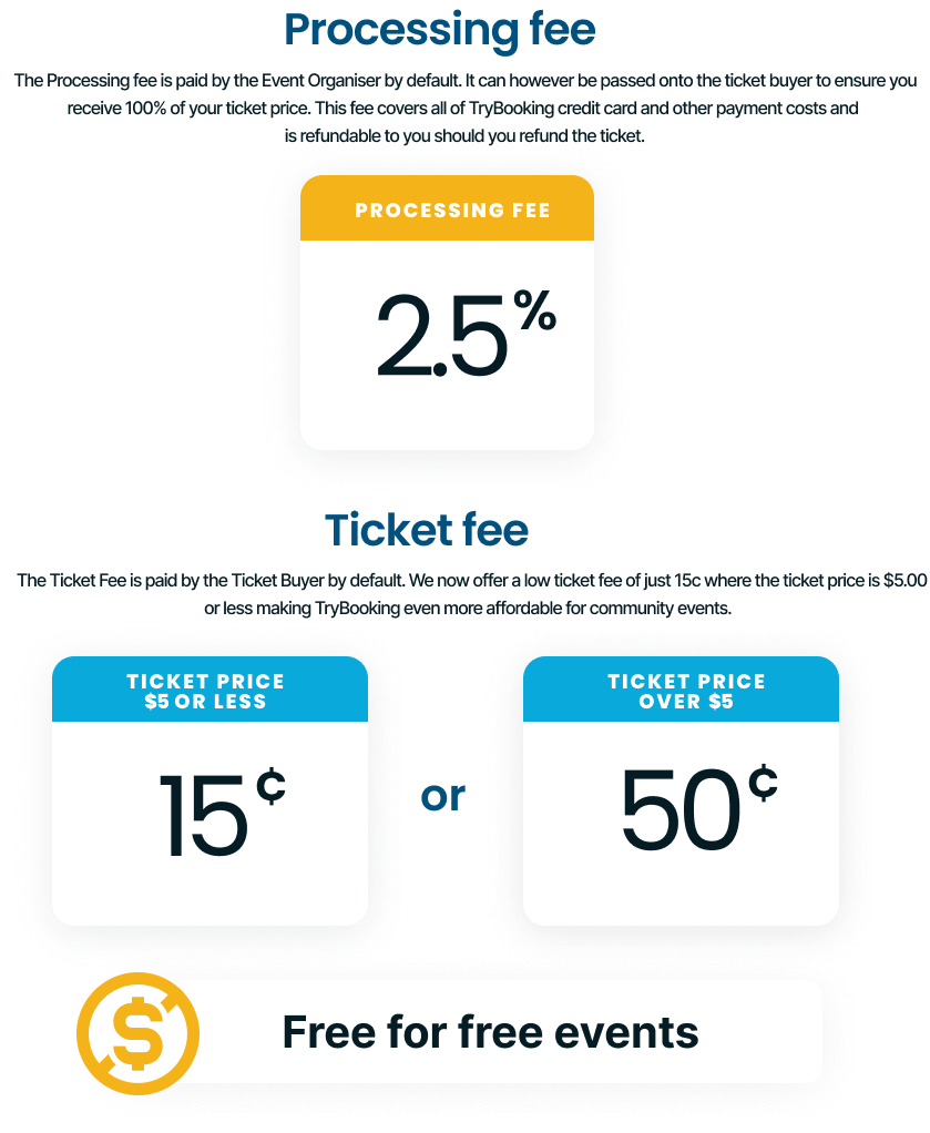 Affordable Event Ticket Pricing & Features | TryBooking Australia