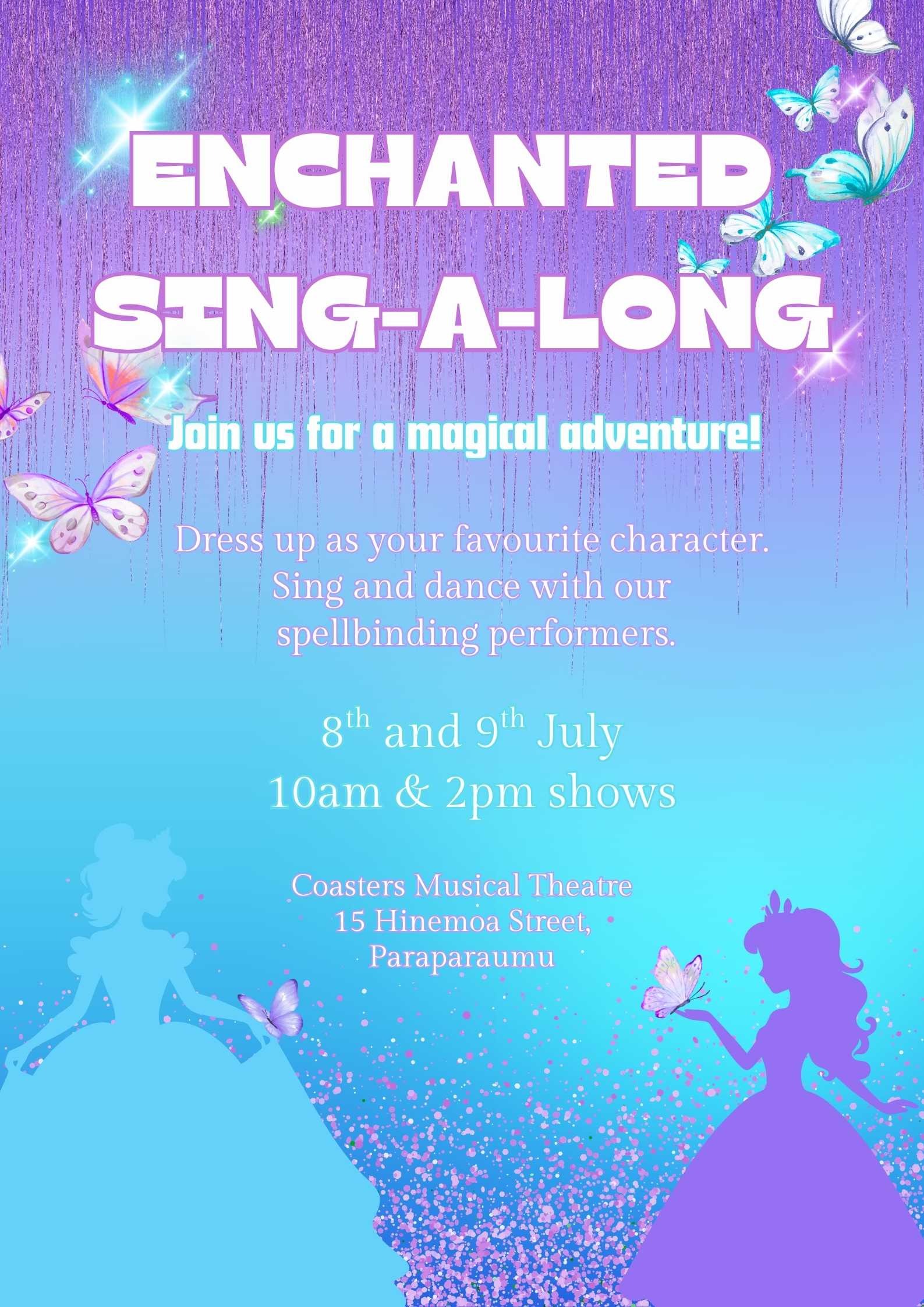 Enchanted Sing-a-long Tickets, Coasters Musical Theatre, Paraparaumu ...