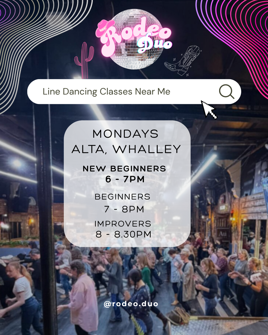 7 - 8PM BEGINNERS LINE DANCING CLASS - ALTA, WHALLEY Tickets, Alta Live ...