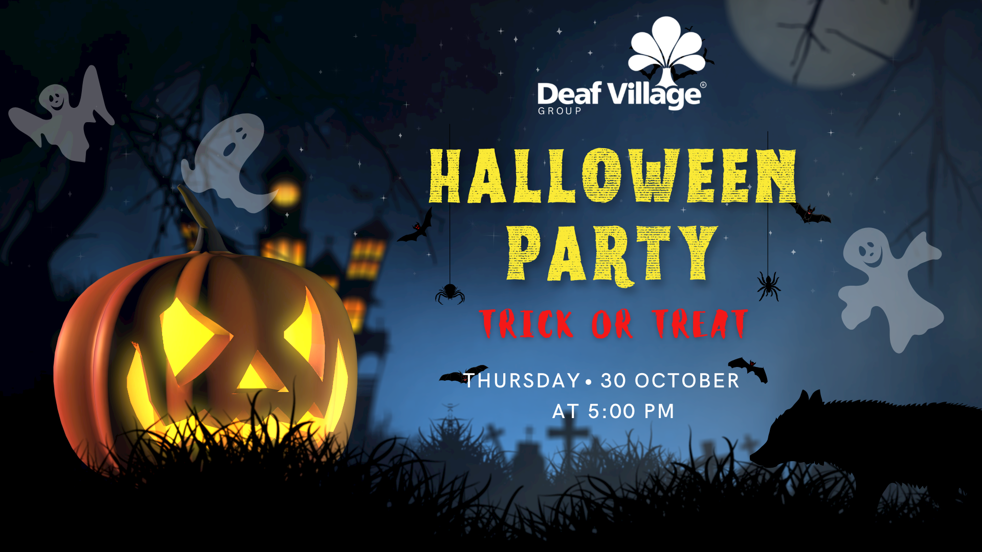 The Deaf Village Halloween Party Tickets, Deaf Village North West ...